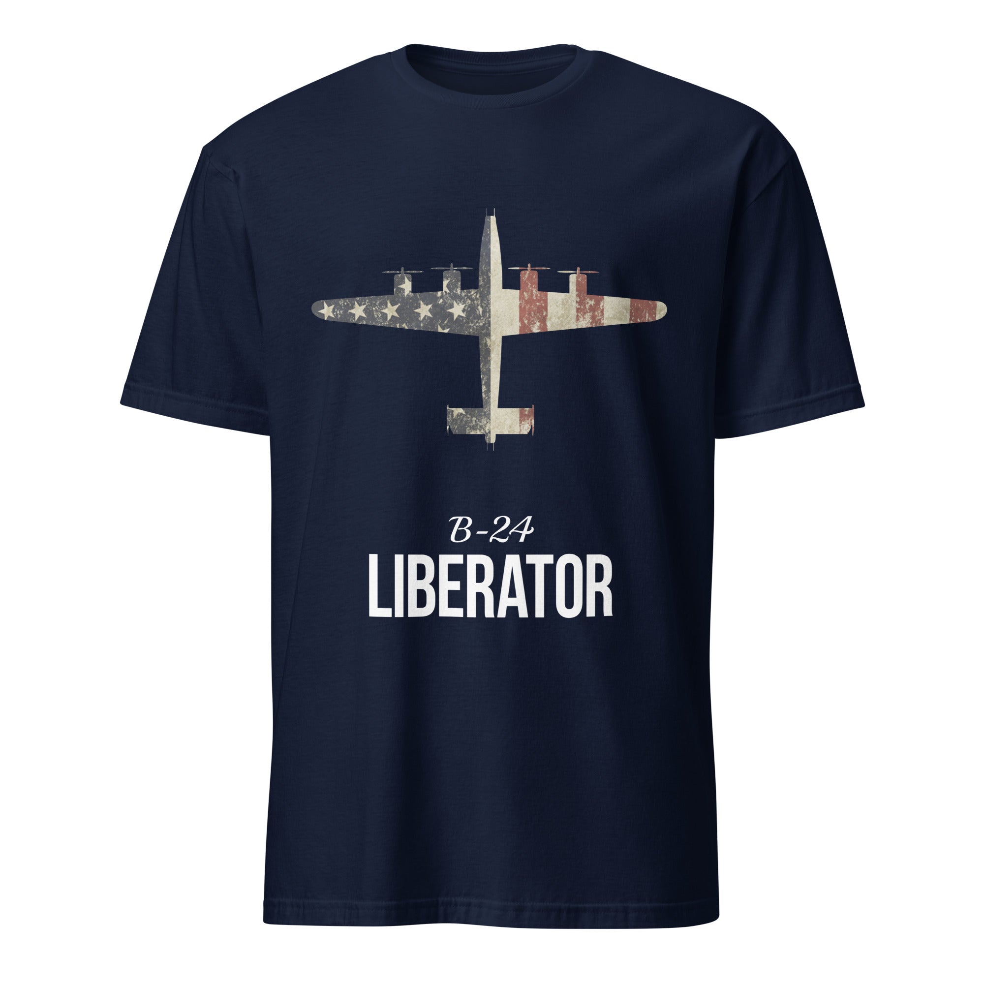 B-24 Liberator & Stars and Stripes Short-Sleeve Unisex T-Shirt
