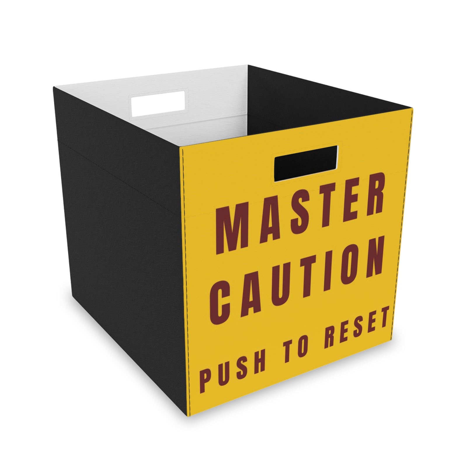 Master Caution - Push to Reset Felt Storage Box