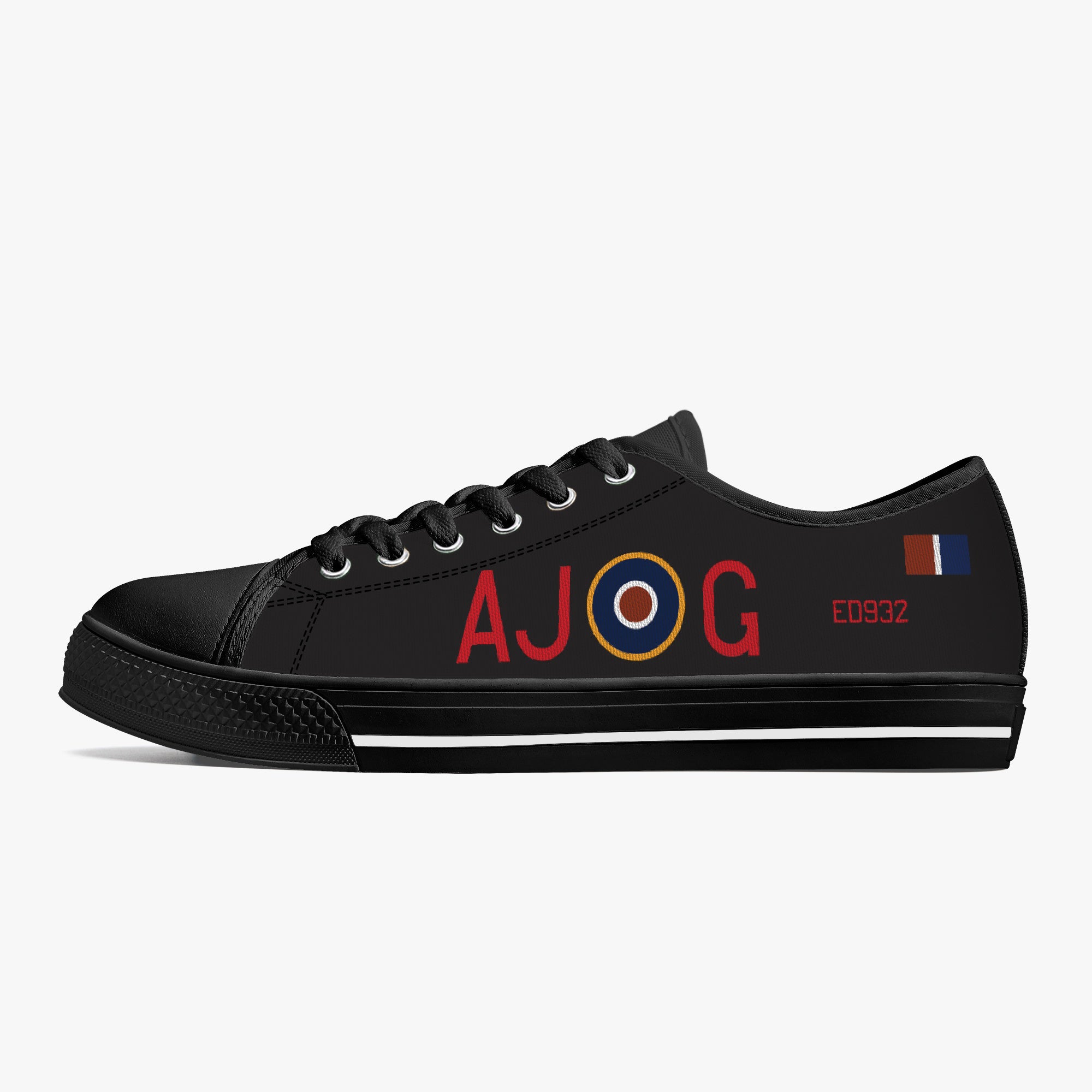 Lancaster "AJ-G" Low Top Canvas Shoes (Black)