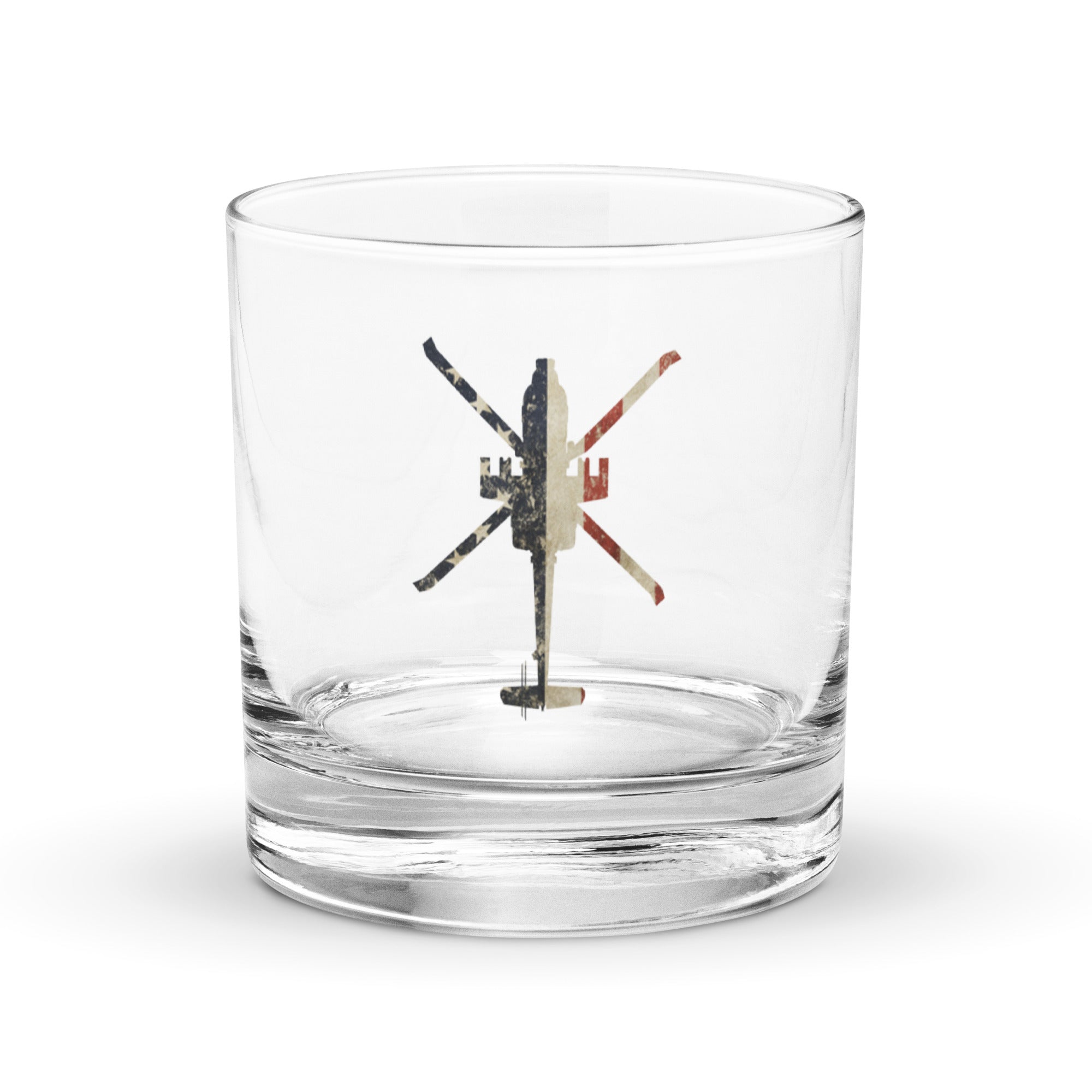 AH-64 Apache Stars & Stripes Rocks Glass