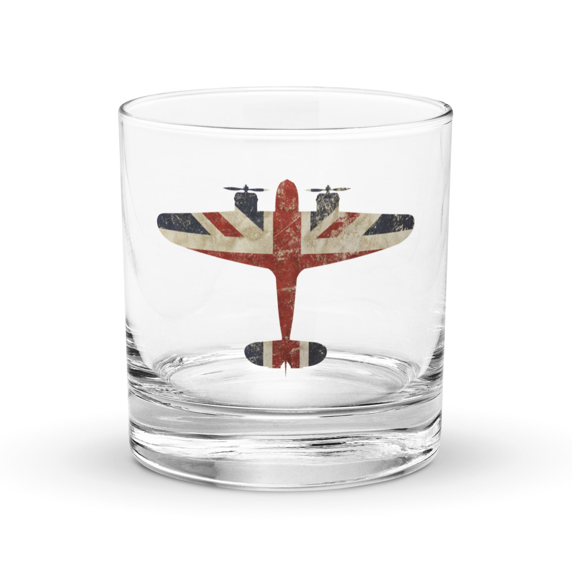Bristol Blenheim Union Jack Rocks Glass