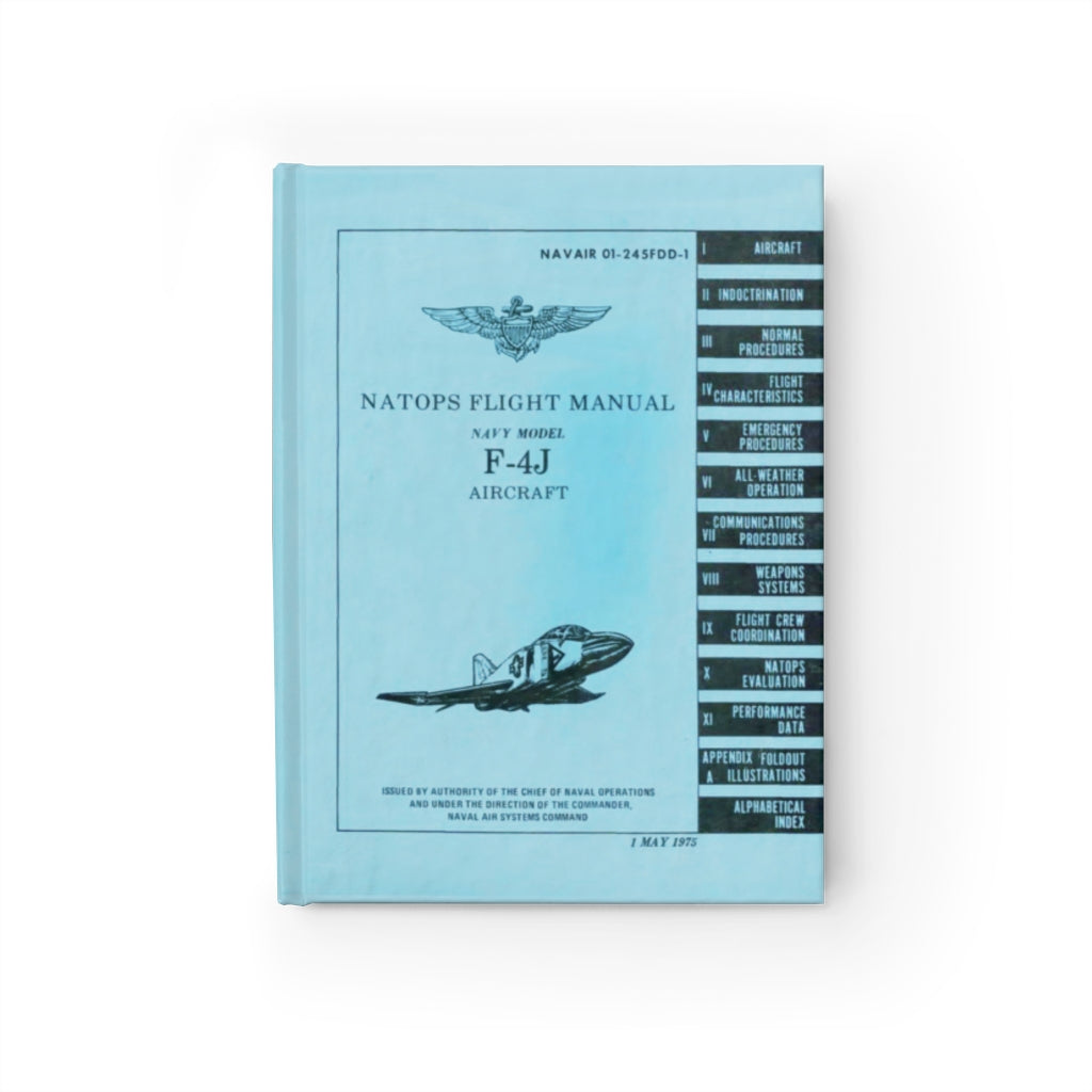 F-4J NATOPS Inspired Hardcover Journal | I Love a Hangar