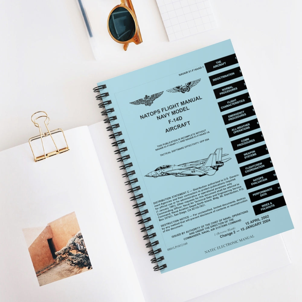 F-14 NATOPS Inspired Spiral Notebook