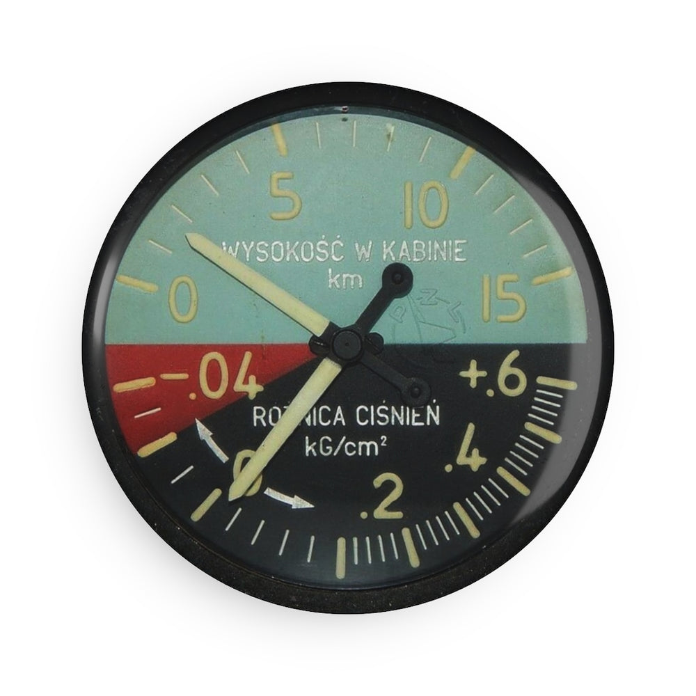 MiG-21 Cabin Pressure Indicator Button Magnet, Round (1 & 10 pcs)